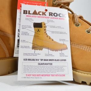Vintage | Shoes | Vintage New Black Rock Mens 9 Leather Work Boots ...